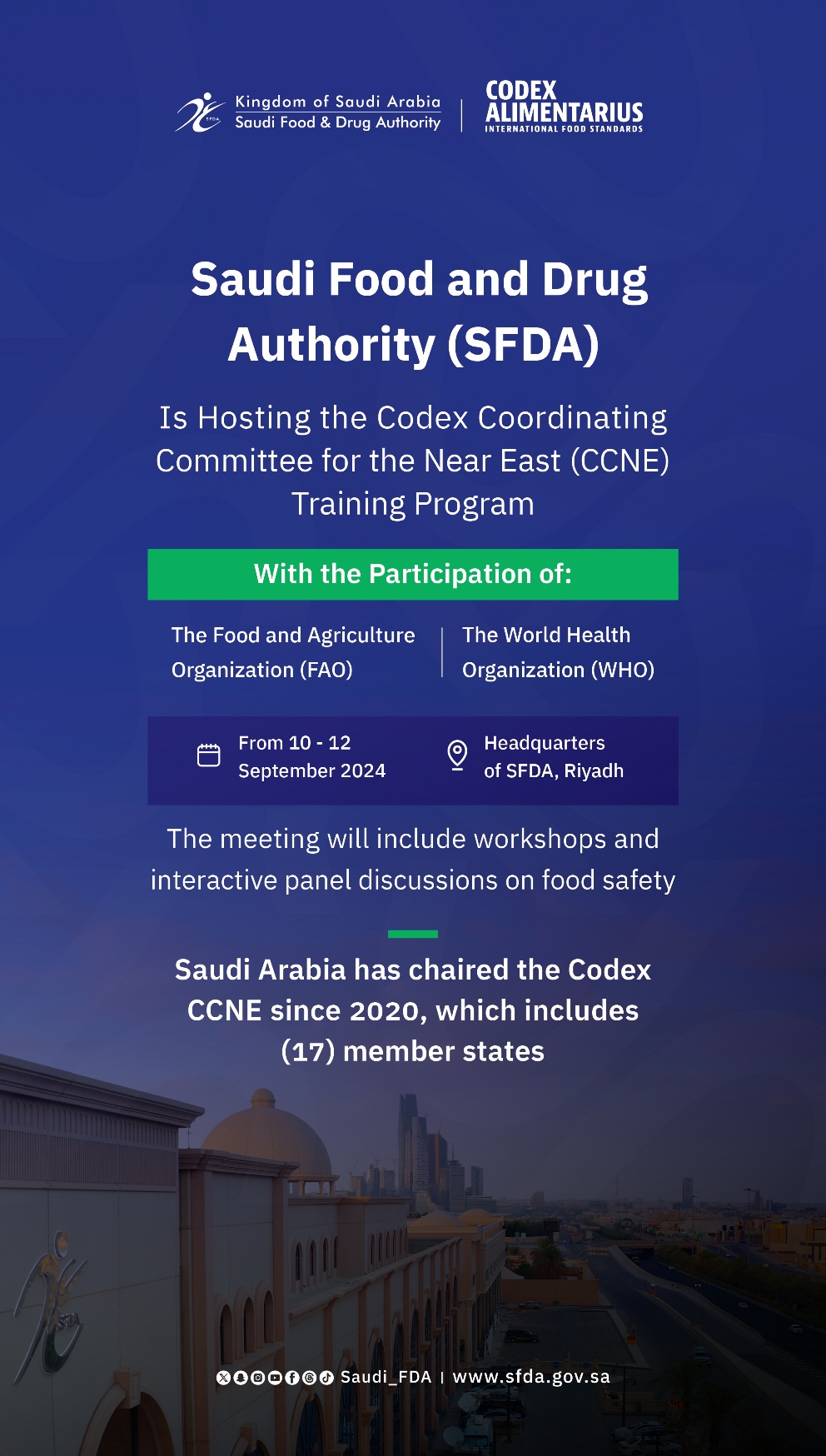 SFDA Hosts the Codex Coordinating Committee for the Near East Training Program on International ...